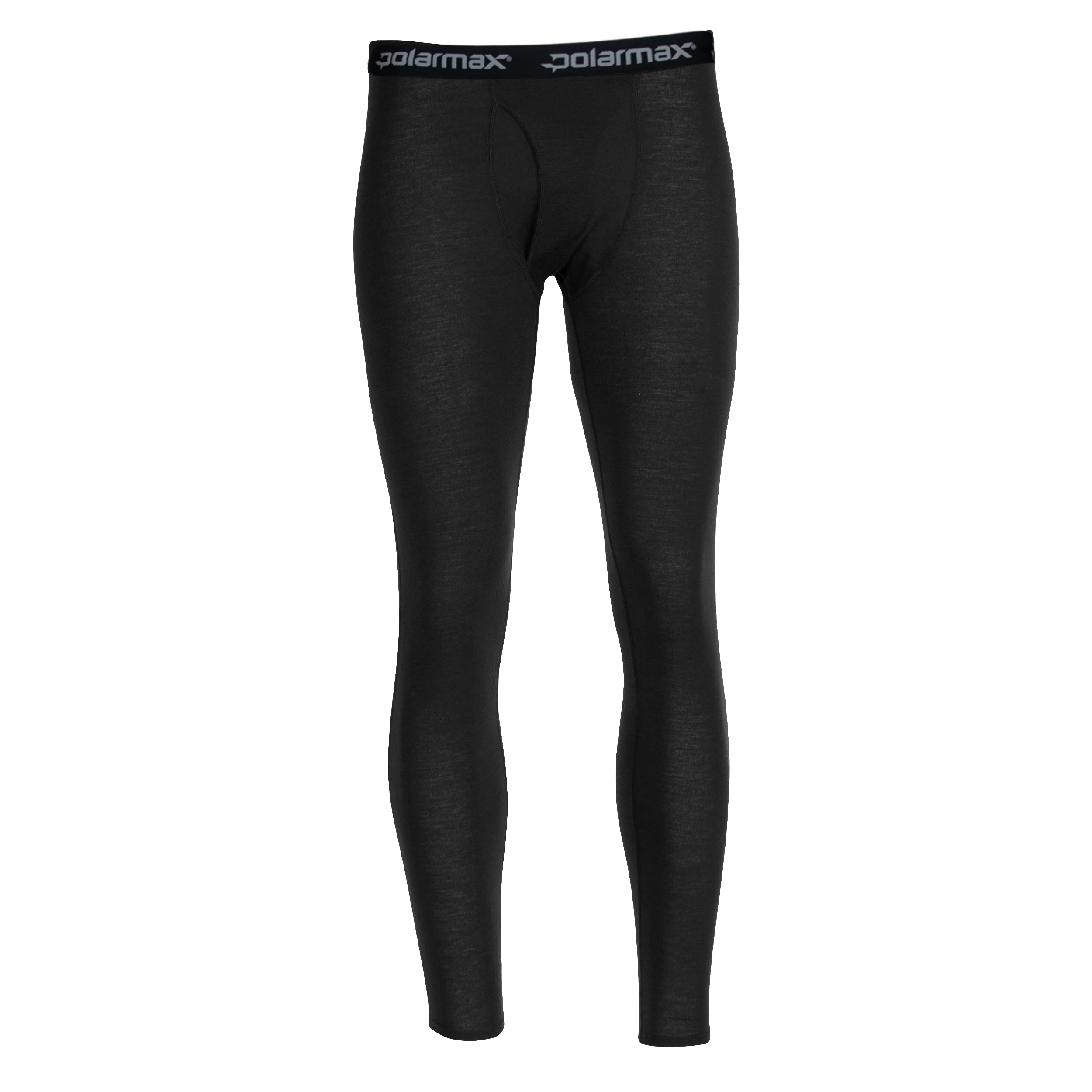 Black Base Layer Pants for Men Double Layer Thermal Bottoms | Polarmax